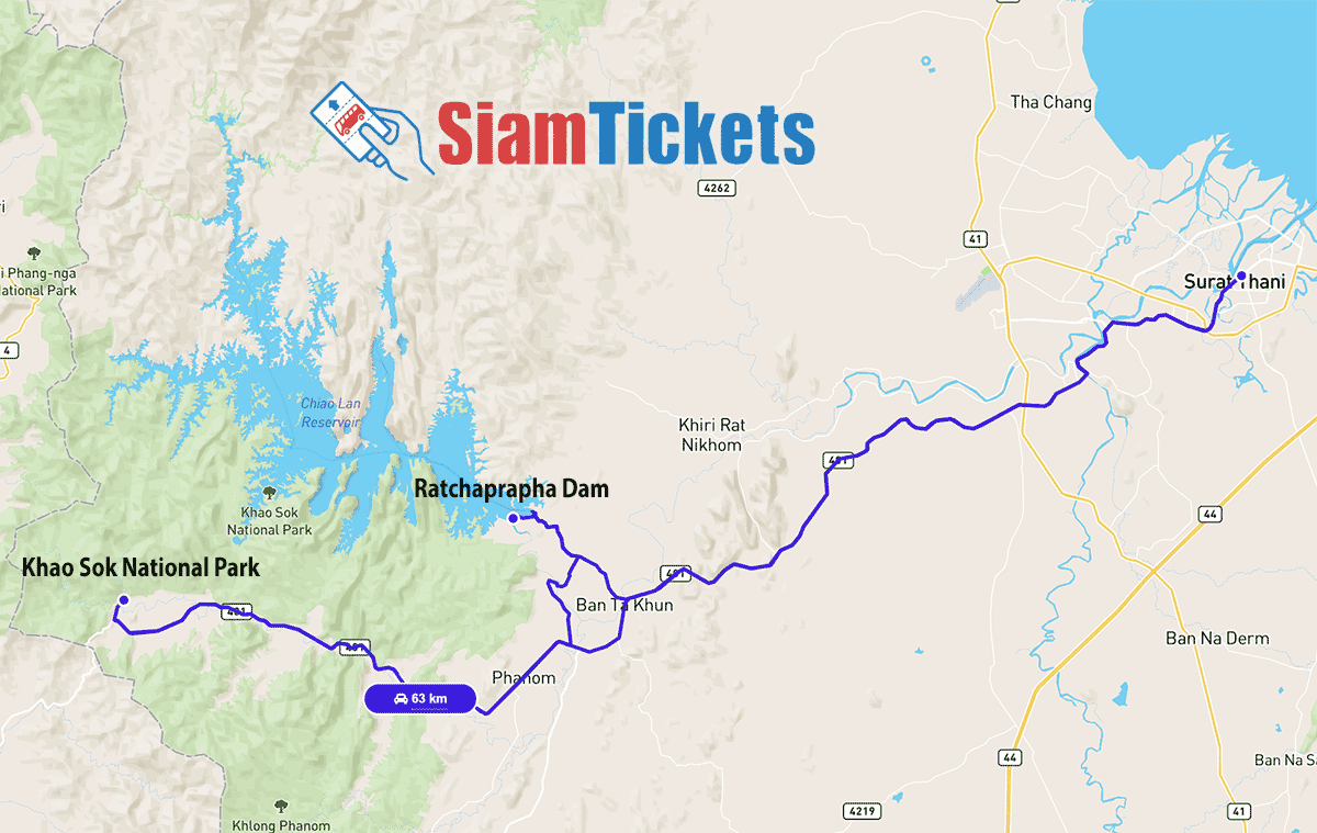 Surat Thani Train Station to Khao Sok: Buses, Vans, and Taxis